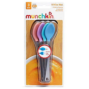 Munchkin White Hot Safety Spoons, 4 Pack