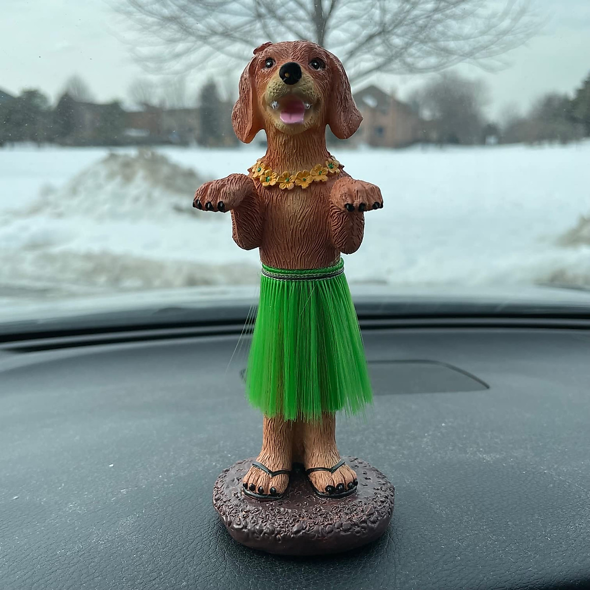 Franchise Figurine Company Hula Dog Dashboard Doll Car Accessories Bobblehead for Van Life and Beach Creations | German Shepherd | Golden Retriever | Labrador Retriever (Golden Retriever)