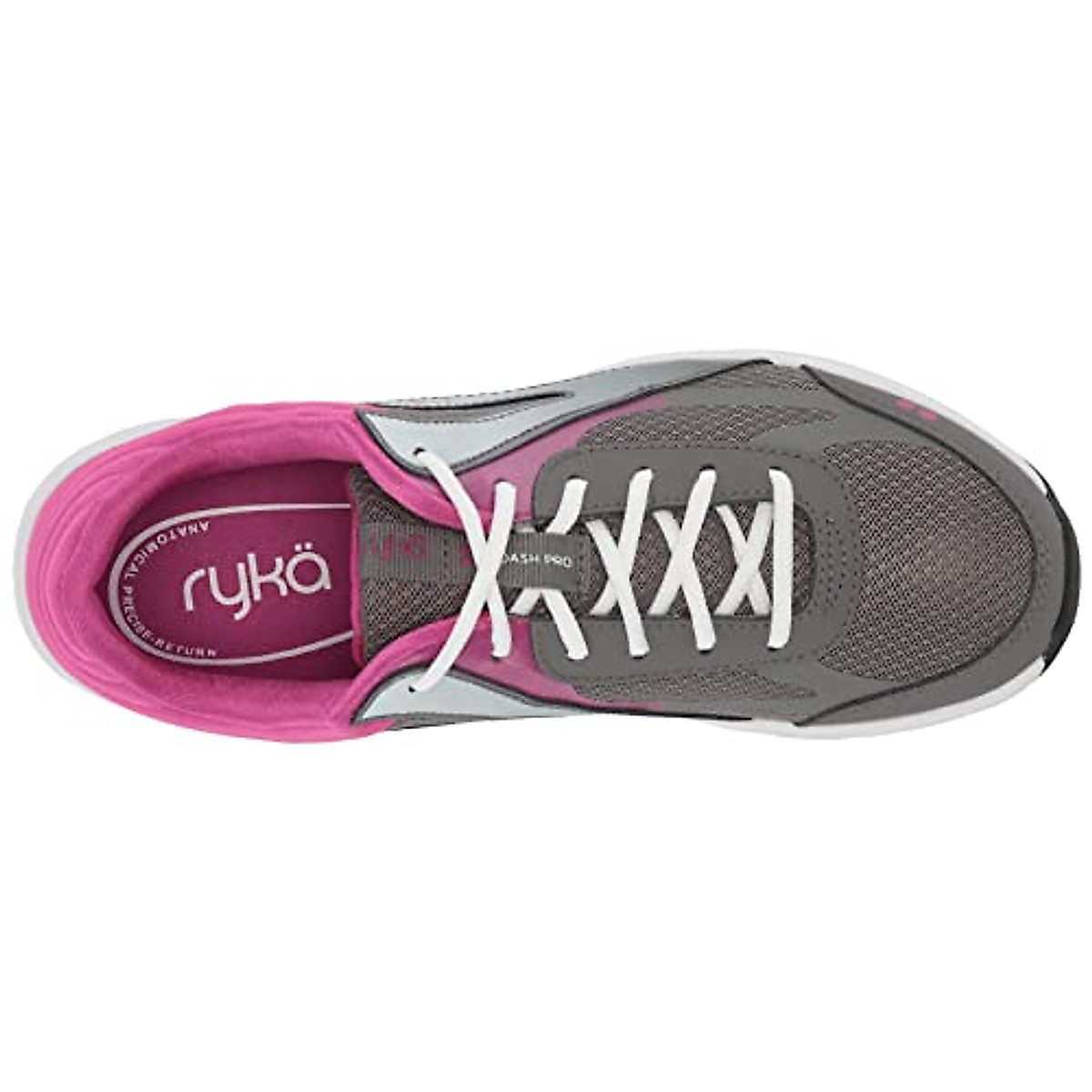 Ryka Women's Dash Pro Walking Shoe Grey/Pink 10 M