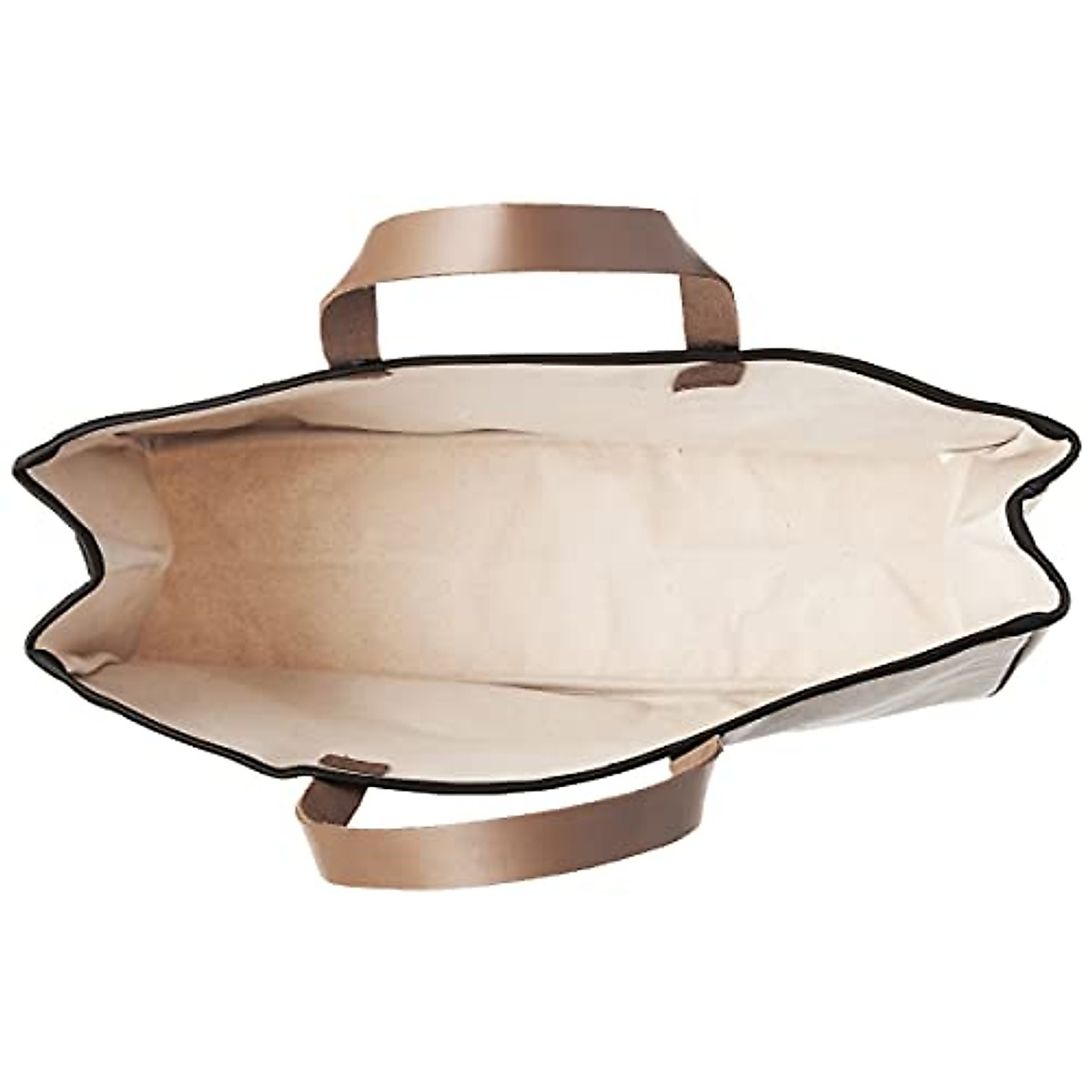 Santa Barbara Design Studio Tote Bag Hold Everything Collection Black and White 100% Cotton Canvas with Genuine Leather Handles, Large, Peace Out