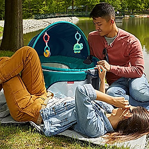 Fisher-Price On-the-Go Baby Dome Pixel Forest, portable travel play space with canopy and toys