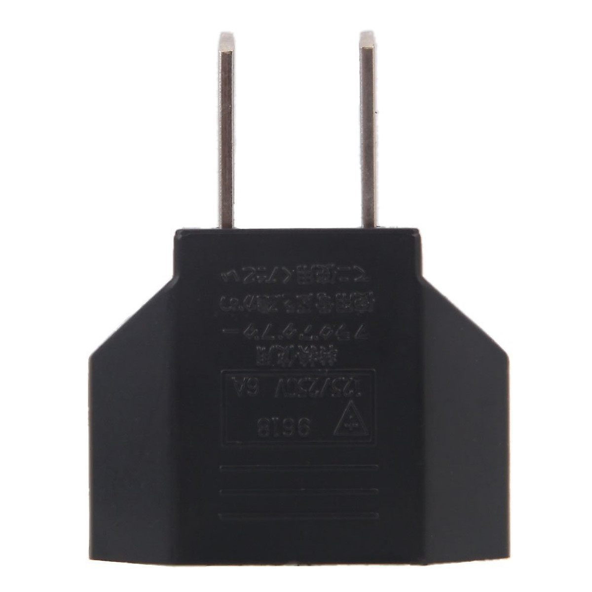 ANRANK E-U1009618AK EU Europe to US USA Travel Power Plug Adapter Converter (Black, 2-Pack)