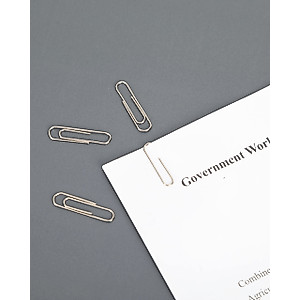 PAPERPAL #1 Nonskid Paper Clips, 600 Medium Paper Clips (6 Boxes of 100 Each), Paperclips for Office School & Personal Use, Daily DIY, 1-2/7" Silver Heavy Duty Non-Skid Paper Clip Standard Size