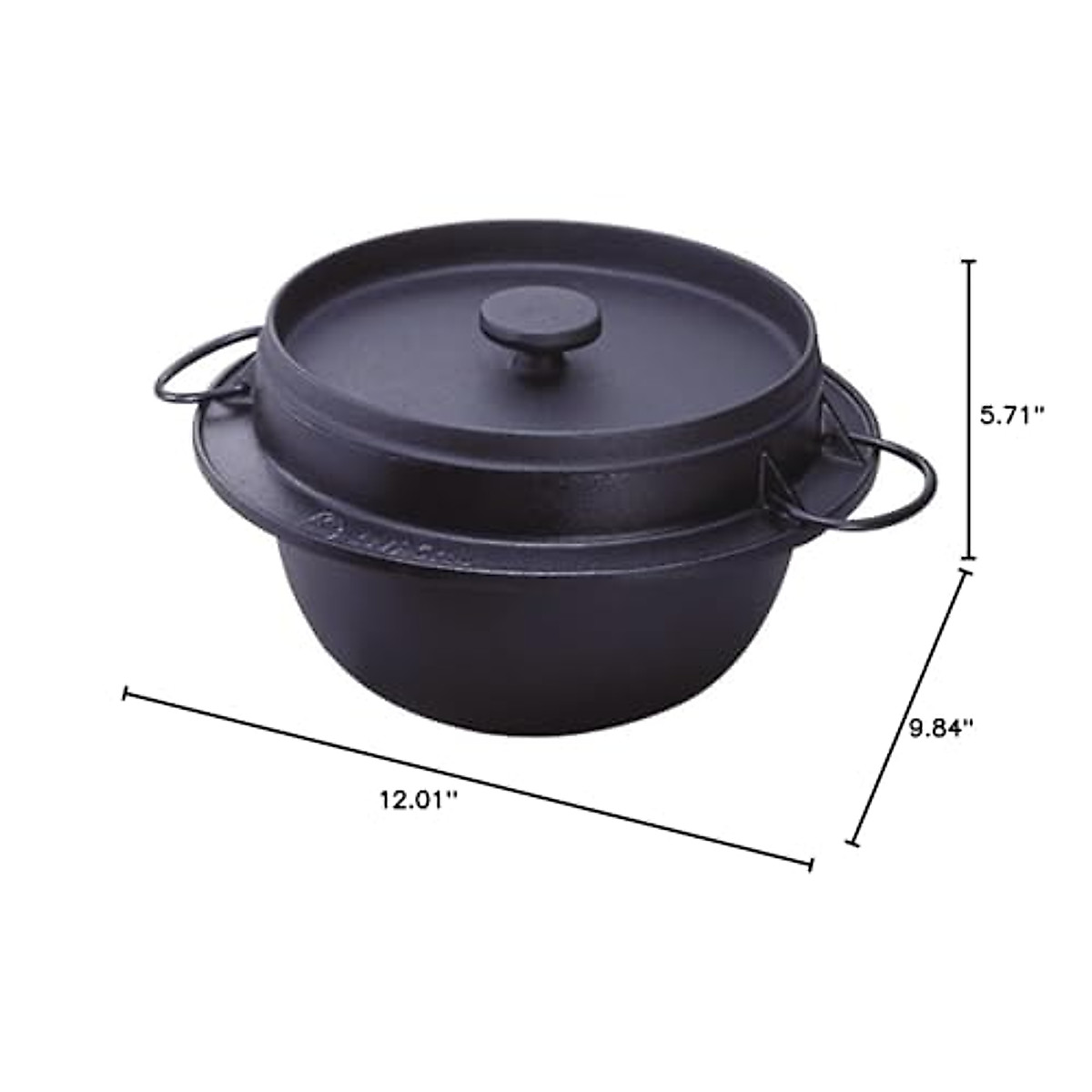 Iwachu 21086 Iwachu Rice Pot, 5 Cooking, Black, Inner Enameled Treatment, Induction Compatible, Nambu Ironware