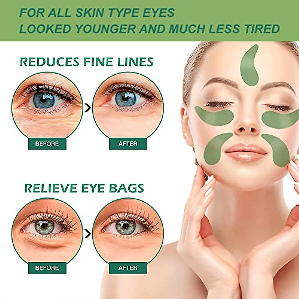 Under Eye Mask,Collagen Eye Mask,Seaweed Eye Mask,Firming Eye Mask, Eye Gel Treatment Masks for Puffy Eyes, Eye Pads for,Under Eye Bags, Anti Wrinkle, Moisturizing Improves Elasticity 30 Pairs