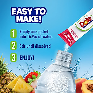 Juicy Mixes Strawberry Pineapple Dole- Powder Drink Mix - Sugar Free & Delicious, Makes 72 Flavored Water Beverages