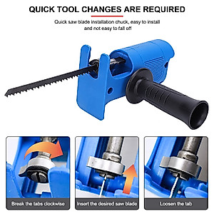 EVTSCAN Reciprocating Saw Adapter, Electric Drill Modified to Jigsaw Converter Attachment, Multipurpose DIY Home Improvement Tool for Cutting Wood