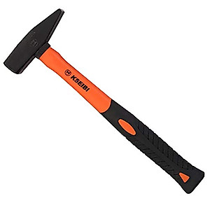 KSEIBI 271420 Machinist Engineers Hammer, Forged Steel Cross Peen Sheet Metal Hammer, Blacksmith Forging Tools (Anti-Slip Handle, 1.10 lb / 500 grams)