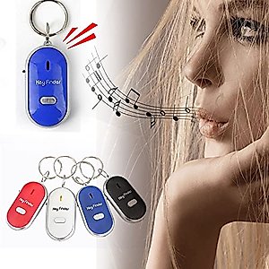 1 Pieces Key Finder KeyTag LED Light Remote Sound Control Lost Key Finder with 1 Pieces Keychains Key Locator Device Phone Keychain for Child Elderly Pet Luggage