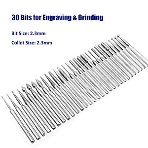 Afantti Micro Corded Electric Engraver Pen Mini DIY Engraving Tool Kit Etcher for Metal Glass Ceramic Plastic Jewelry with | Scriber | 30 Bits | 8 Stencils |