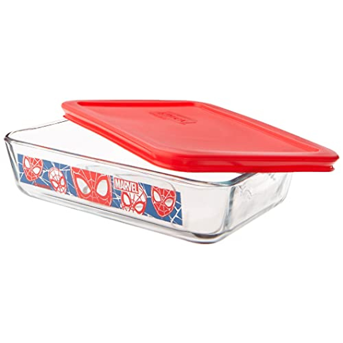 Pyrex 8-Pc Glass Food Storage Container Set, Includes (2) 4-Cup Round Glass Containers, (2) 3-Cup Rectangle Glass Containers, Meal Prep Containers with Lid, Disney's Marvel's Spider-Man