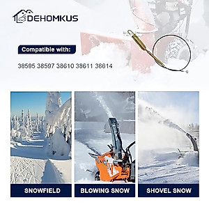 DEHOMKUS 2-Pcs 115-5680 Auger Cable for Toro 38595 38611 38620 38630 38640 Snow Blower - 106-4599 1155680 SnowthrowerReplacement Cable(2/Packs)