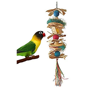 Fetch-It Pets 2 Pack Bird/Parrot Chewriffic & Hat Hat Hooray Foraging Toys Suitable for Small Parakeets, Cockatiel, Conures, Finches, Budgie, Macaws, Parrots, Love Birds
