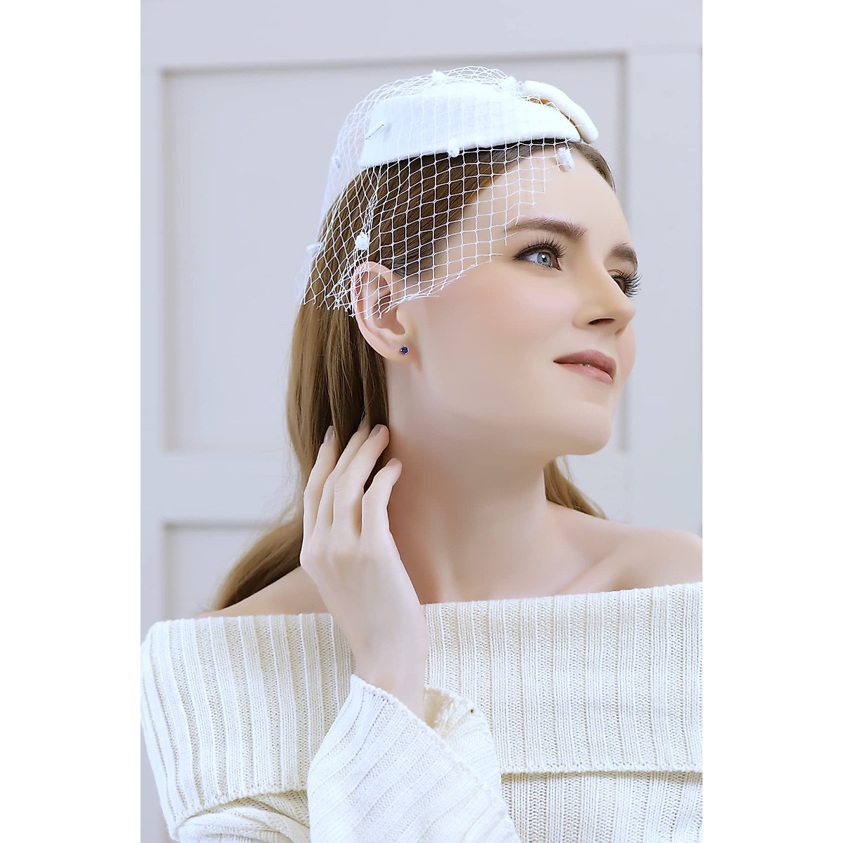 Sapphire Earrings | 925 Sterling Silver Earing | 4mm Round Solitaire Studs Created Blue Sapphire Earrings for Women