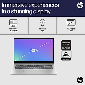 HP Envy 17 17.3" Touchscreen FHD Laptop Computer, 13th Gen Intel 14-Core i7-13700H up to 5.0 GHz, 16GB DDR4 RAM, 512GB PCIe SSD, WiFi 6E, Bluetooth 5.3, Backlit Keyboard, Windows 11 Home