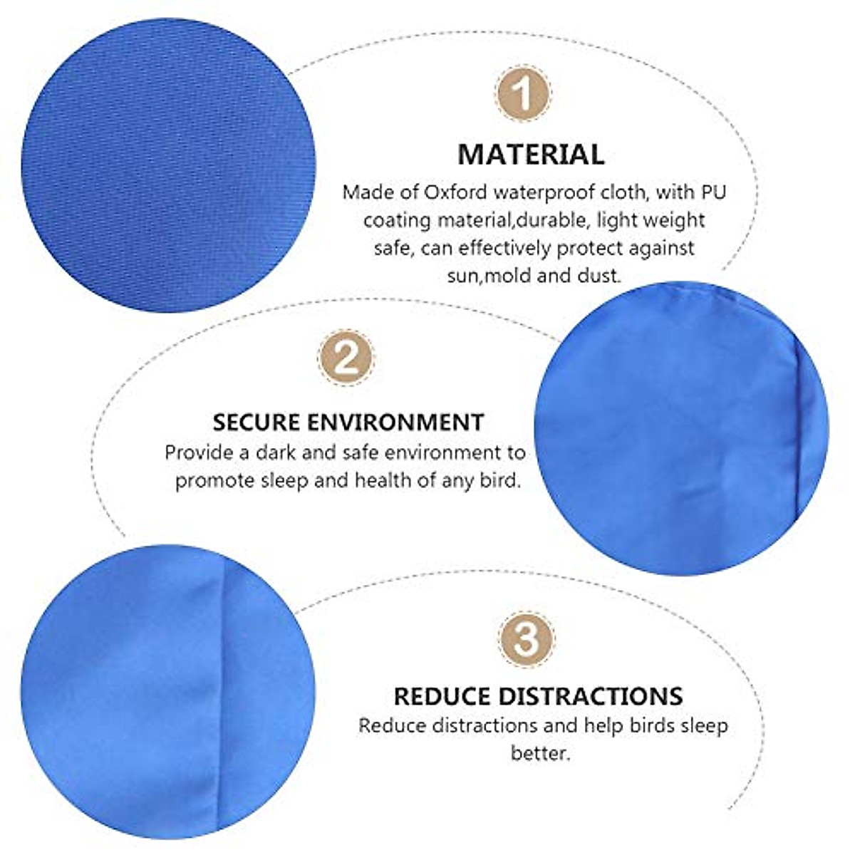 POPETPOP Bird Parrot Cage Cover Shade Cloth Parrot Cage Sleeping Blackout Shading Cover Sleep Night Accessories Without Cage