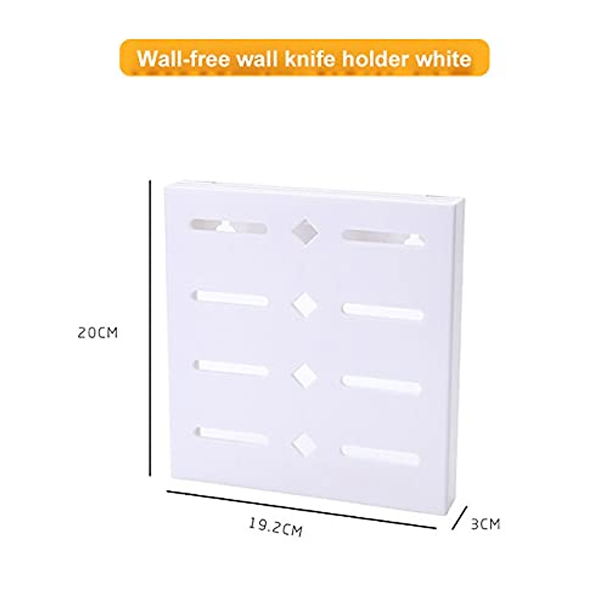 GHTYU Knife Blocks,Fruit Knife Storage Wall Mounted Knife Block, Drainage Design,Knife Rack for Organizing and Storaging Kitchen Knives, Scissors, Metal Utensils (White)