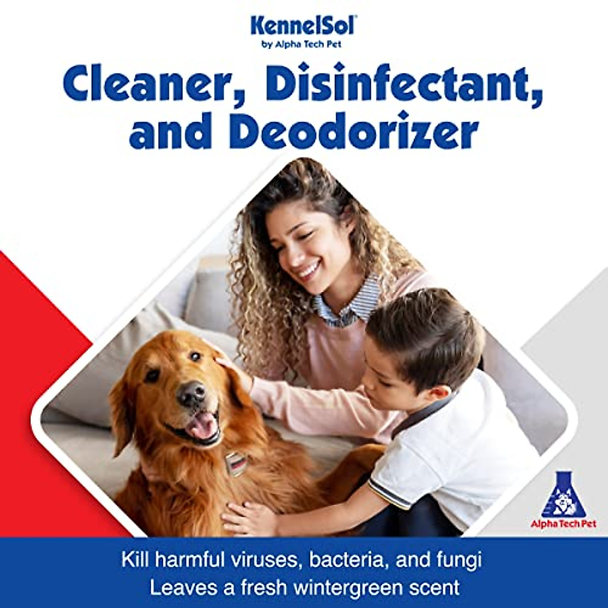 KennelSol 1-Step Kennel Cleaner - Liquid Concentrate Disinfectant and Deodorizer, Effective Against Bacteria and Viruses - 1 Pint