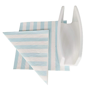 Sizikato Small White Ceramic Tabletop Napkin Holder for Kitchen Restaurant Home Decor