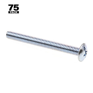 Prime-Line 9006894 Machine Screw, Truss Head, Slotted/Phillips Combo, #8-32 X 1-5/8 in, Zinc Plated Steel, Pack of 75
