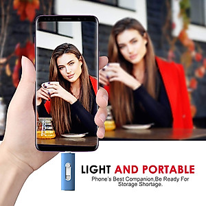 USB C Flash Drive Aiibe 128GB USB 3.1 Flash Drive Dual Drive USB Type-C Thumb Drive 128GB 128G USB C Drive Speeds Up to 350MB/s - Blue