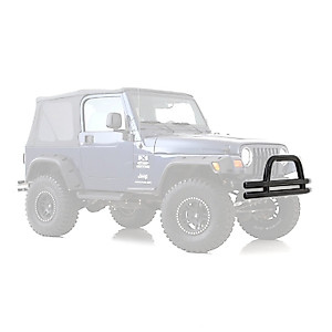 Smittybilt 3 Front Tube Bumper with Hoop (Black) - JB48-F"