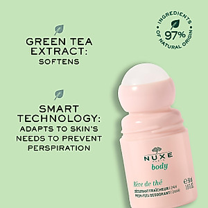 NUXE Aluminum Free Antiperspirant Deodorant Rêve de Thé. Natural 24-Hour Odor & Sweat Protection for Women, 1.6 Fl Oz