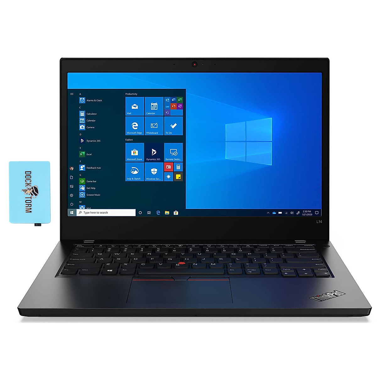 Lenovo ThinkPad L14 Gen 2 14.0" 60Hz FHD IPS Display Business Laptop (Intel i5-1135G7 4-Core, 16GB RAM, 512GB PCIe SSD, Intel Iris Xe, WiFi 6, Bluetooth 5.2, HD Webcam, Win 11 Pro) with Hub