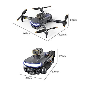 RKSTD Adult And Children Dual Camera Drone With 540° Smart Obstacle Avoidance, HD FPV Camera Mini RC Quadcopter Toy, One Button Start/Return, Altitude Hold, Track Flight