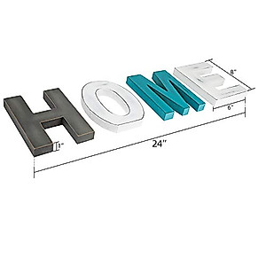 Solution4Patio Wooden Home Signs with Back Hanging Holes, Freestanding Cutout Words Table Centerpiece, Rustic HOME Letters for Living Room, Home Decor #D305A00