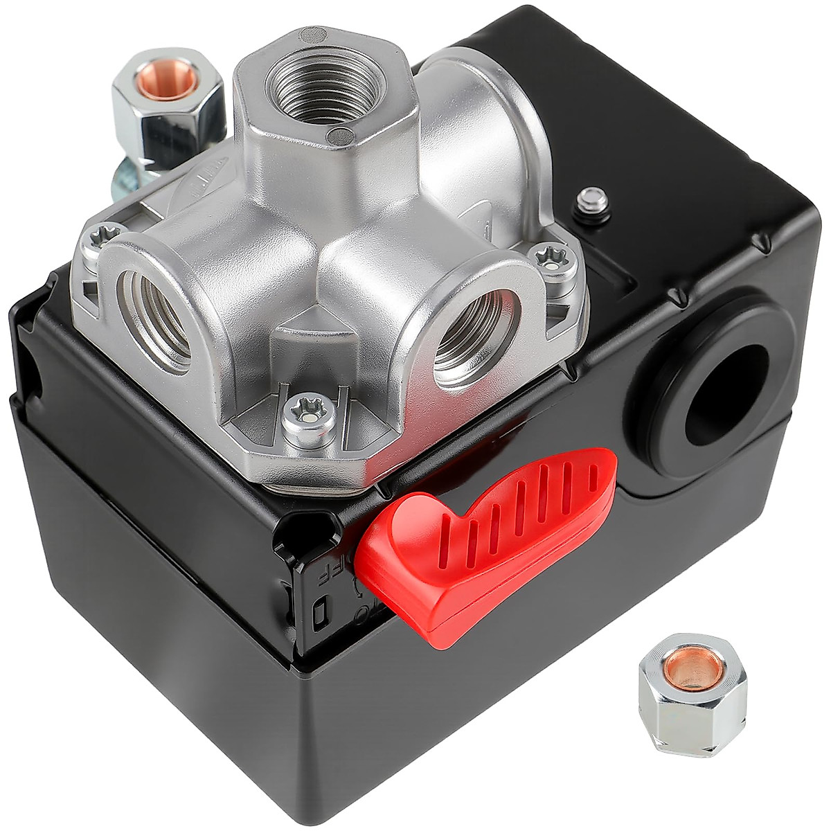 Carbbia Z-D26612 Pressure Switch Z- for Porter Cable 150/120 PSI D26612 4 Port 120 Volt