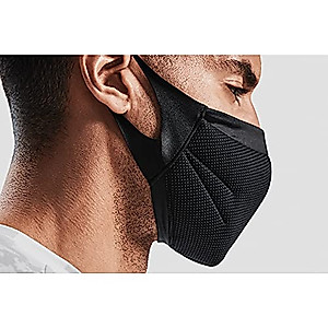 Under Armour Adult Sports Mask , Black (002)/Silver Chrome, Small/Medium