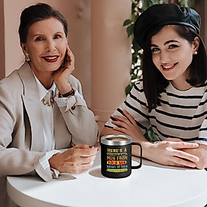 GINGPROUS Mother-In-Law Gifts, Here Is Mother's Day Mug From Your Son Travel Mug Mothers Day Gifts for Mother in Law from Daughter in Law for Mother New Mom to Be, 12Oz Insulated Coffee Mug, Black