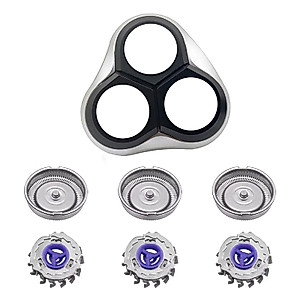 3 Pcs Replacement Shaver Head Shaver Blade for Philips Norelco Hq56 Hq55 Plus Hq4 Hq3 6948XL