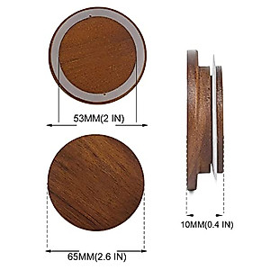 Wooden Mason Jar Lids Regular Mouth Storage Canning Jar Lids, CNVOILA 8 Pack Lids for Regular Mouth Mason Jar