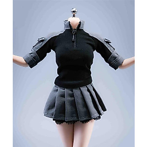 HiPlay 1/6 Scale Figure Doll Clothes, Top+Skirt, Outfit Costume for 12 inch Female Action Figure Phicen/TBLeague CM144(A)