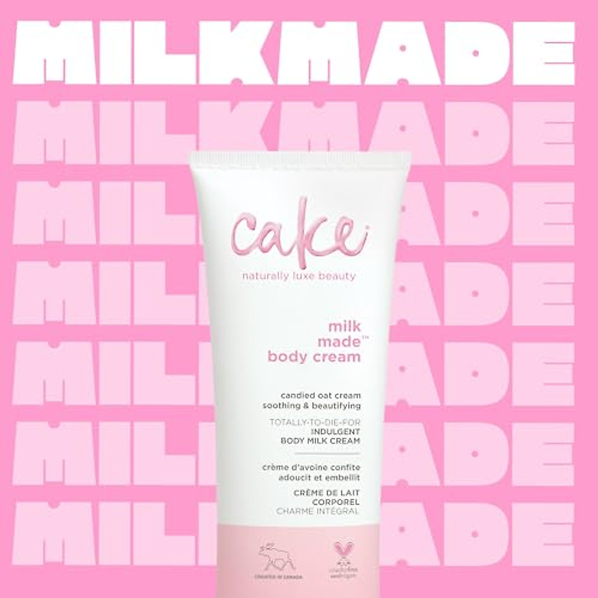 Cake Beauty, Shea Butter Body Cream Body Lotion For Women Dry Skin, Basic, Milk Made Indulgent, 7 Fl Oz