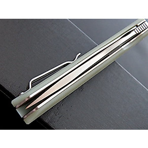 Eafegrow CH3002-G10 Folding Camping Knives 3.7 inch D2 Blade and G10 Handle Pocket Knives Outdoor Hunting Knife Tactical Folding Knives (jade)