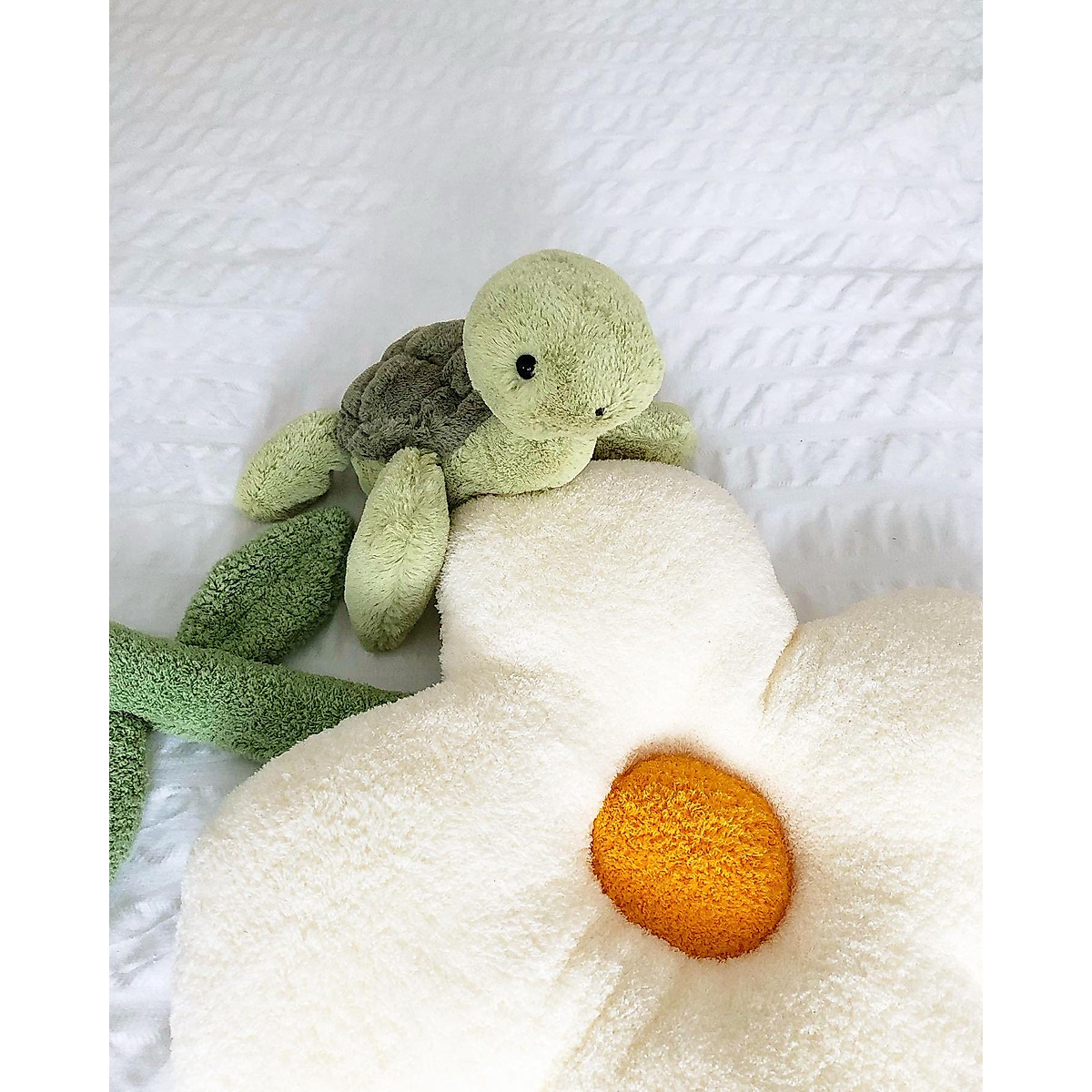 EASELR WeightedPlush Cute Turtle Stuffed Animals, 12" Soft Sea Turtle Plush Toy Tortoise Plushies Pillow Gifts for Kids Girlfriend Birthday Christmas Mother's Day