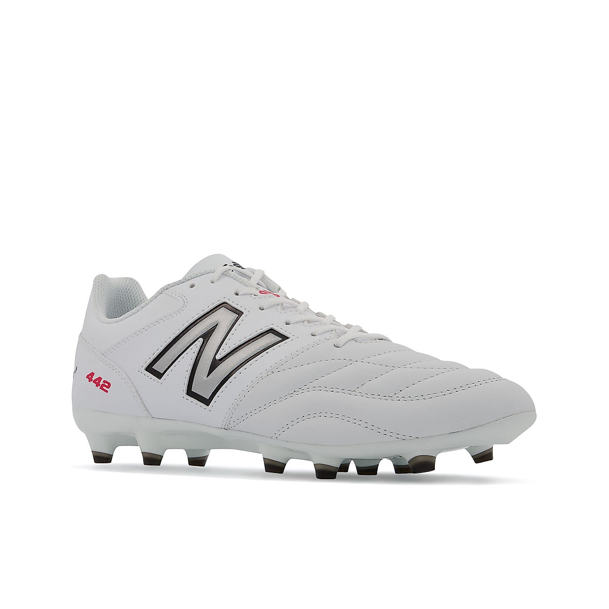 New Balance Men's 442 V2 Team FG Soccer Shoe, White/Black, 7 Wide