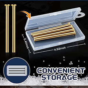 Ferraycle 6 Pack Hinge Pins for Doors 3.5 Inches Hinge Pin Oil Rubbed Bronze Door for Interior Security Replacement(Gold)