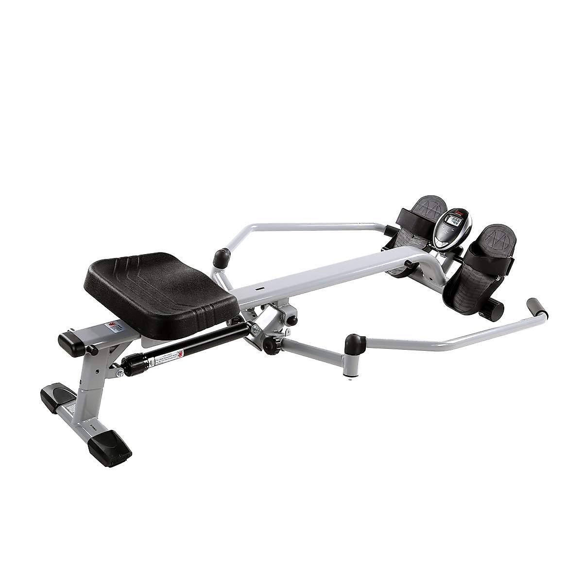 Sunny Health & Fitness Compact Full Motion Rowing Machine, Full-Body Workout, Low-Impact, Extra-Long Rail, and 350 LB Weight Capacity – SF-RW5639