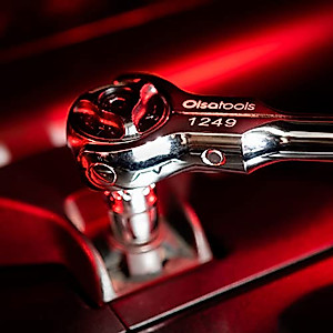 Olsa Tools 90-Tooth Swivel Head Ratchet, Chrome Vanadium Steel, 1-Piece