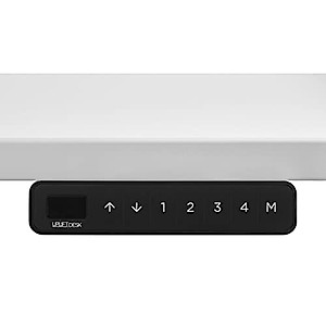 Uplift Desk Bamboo (60 x 60 x 30 x 27 inch) Standing Desk 3-Leg V2-Commercial Adjustable Stand Up L-Shaped Frame (Black), Advanced Keypad, Wire Grommets, Wire Tray, Rocker Board