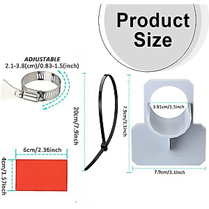 [4PCS]Swimming Pool Pipe Holders,Above Ground Swimming Pool Hose Support Brackets,Stainless Steel Hose Clamps for Anti Puncture,Be used for Anti Tear Preventing Pipes Sagging Accessory—grey