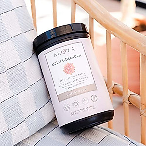 Alaya Multi Collagen Powder - Type I, II, III, V, X Hydrolyzed Collagen Peptides Protein Powder Supplement with MSM + GC (Unflavored)