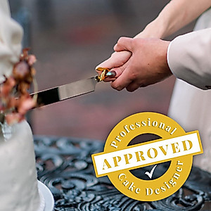 Heartfelt Homie Wedding Cake Knife and Server Set - 4 PC Cake Cutting Set with Gold Twig Leaf Handles - Pie server, Cake knife, Engraved forks for Wedding Cake Cutting - Engagement, Bridal Gifts