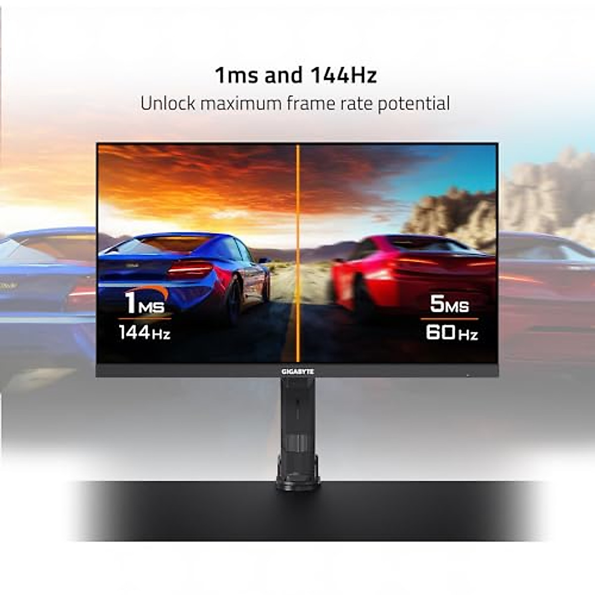 GIGABYTE M28U-AE Arm Edition 28" 144Hz 2160P UHD-KVM Gaming Monitor, 3840 x 2160 4k SS IPS Display, 1ms (GTG) Response Time, 94% DCI-P3, HDR Ready, FreeSync Premium Pro