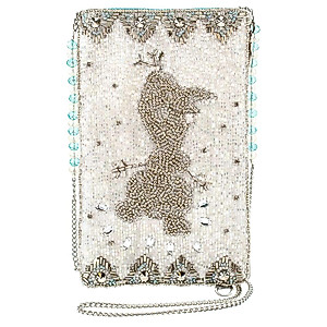 Mary Frances Ice Breaker Disney Frozen 2 Beaded Olaf Crossbody Phone Bag
