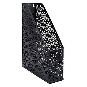 EasyPAG Heavy Duty Magazine File Holder Rack Paper Book Storage Office Desk Organizer,Black